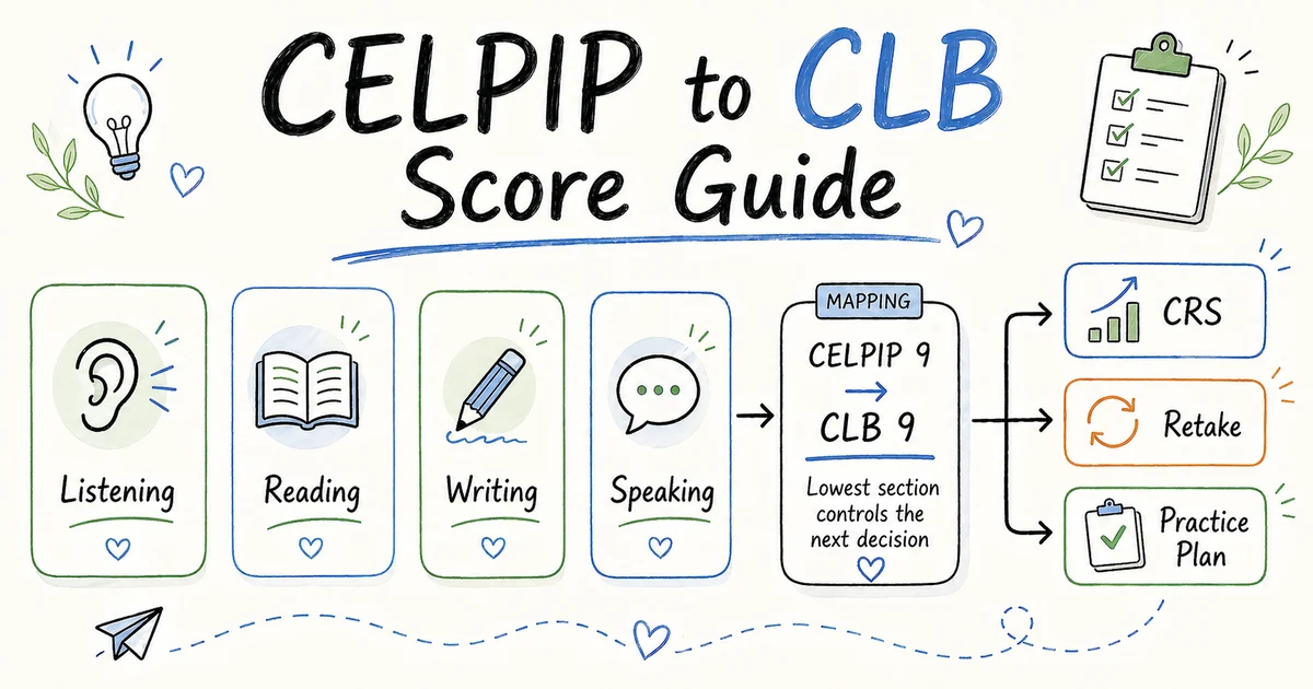 CELPIP to CLB Score Guide 2026: Section-Level Chart & Planning | CEL PIP